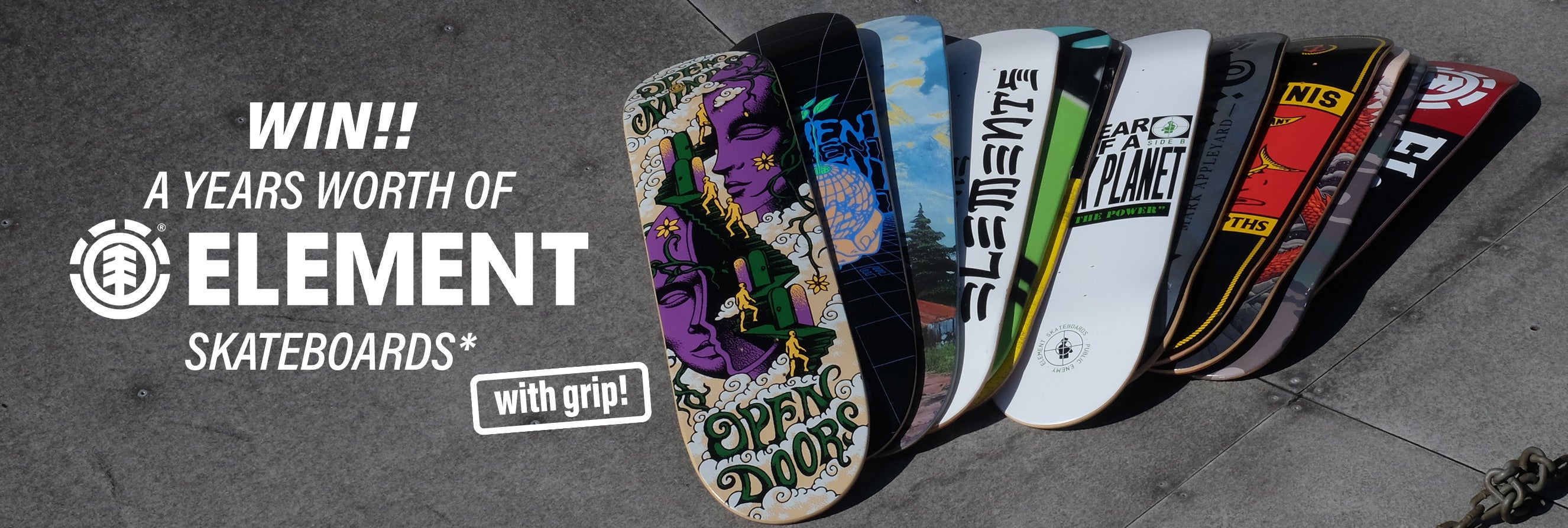 Win a Years Worth of Element Decks | Boardertown