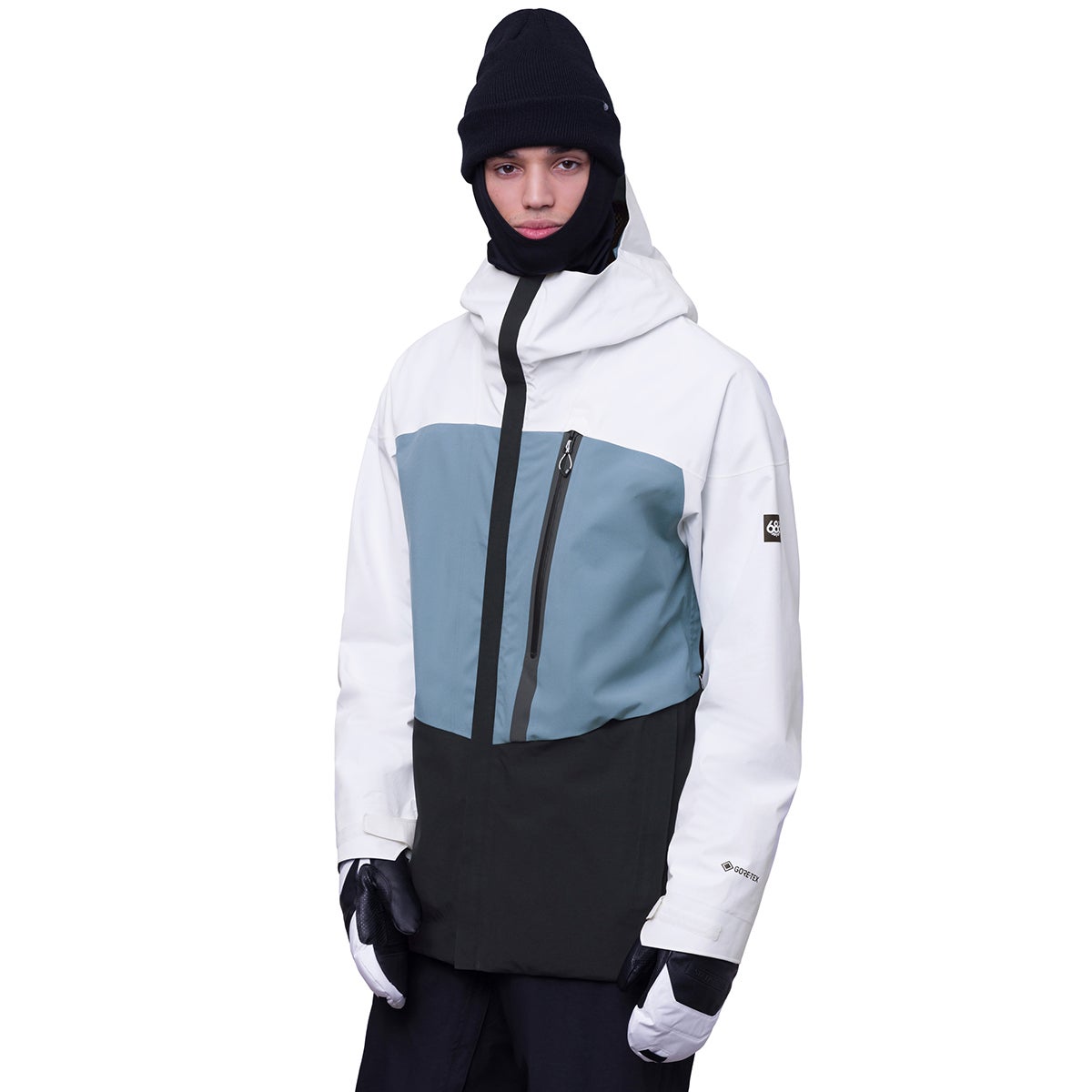 686 Gore-Tex GT Jacket in White Steel Blue Black | Boardertown