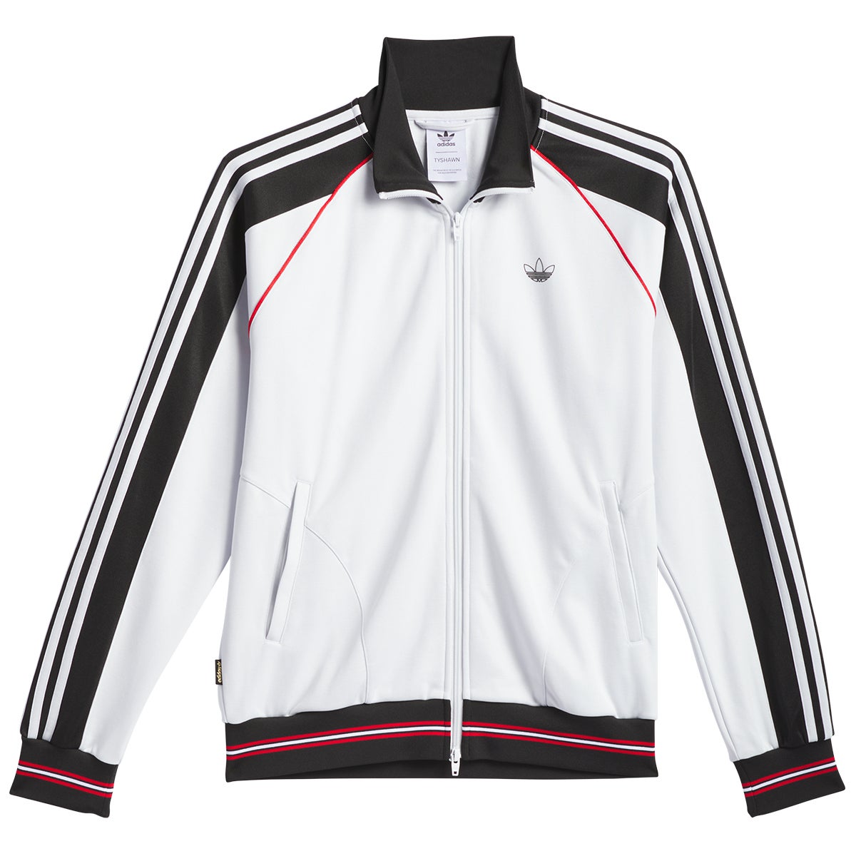 Adidas Tyshawn Track Jacket in Crystal White/Black/Better Adidas Tyshawn Track Jacket in Crystal White/Black/Better