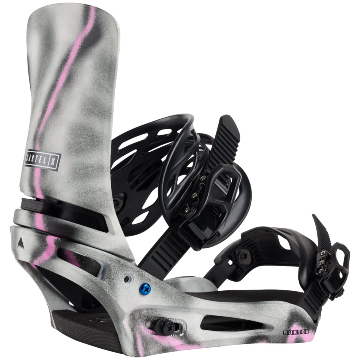 Burton Cartel X Re:Flex Snowboard Bindings in Grey/Pink | Boardertown