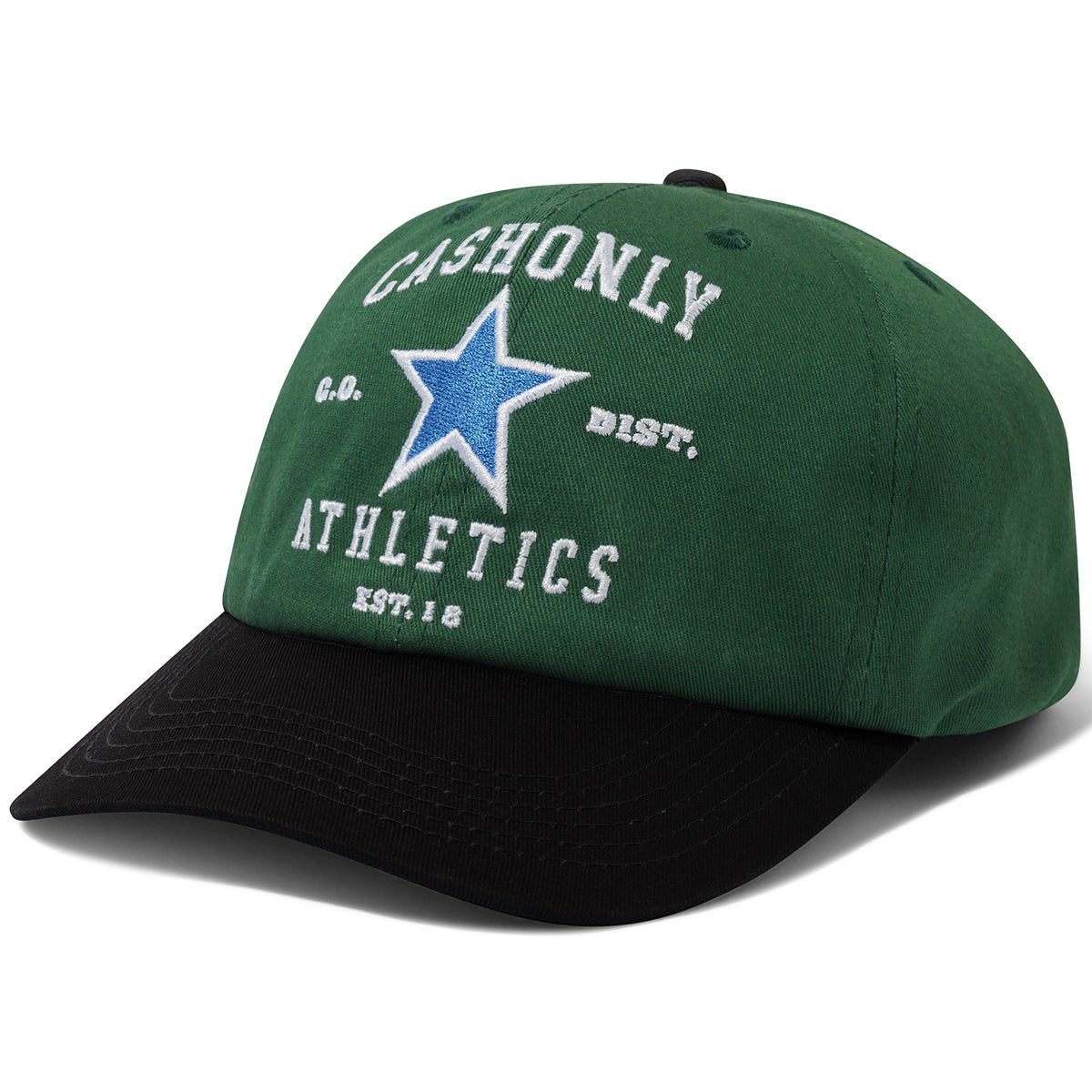 Cash Only Athletics 6 Panel Cap in Forest/Black | Boardertown