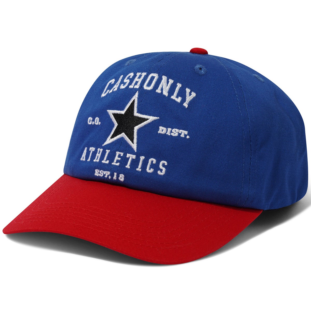 Cash Only Athletics 6 Panel Cap in Royal Blue/Cherry | Boardertown