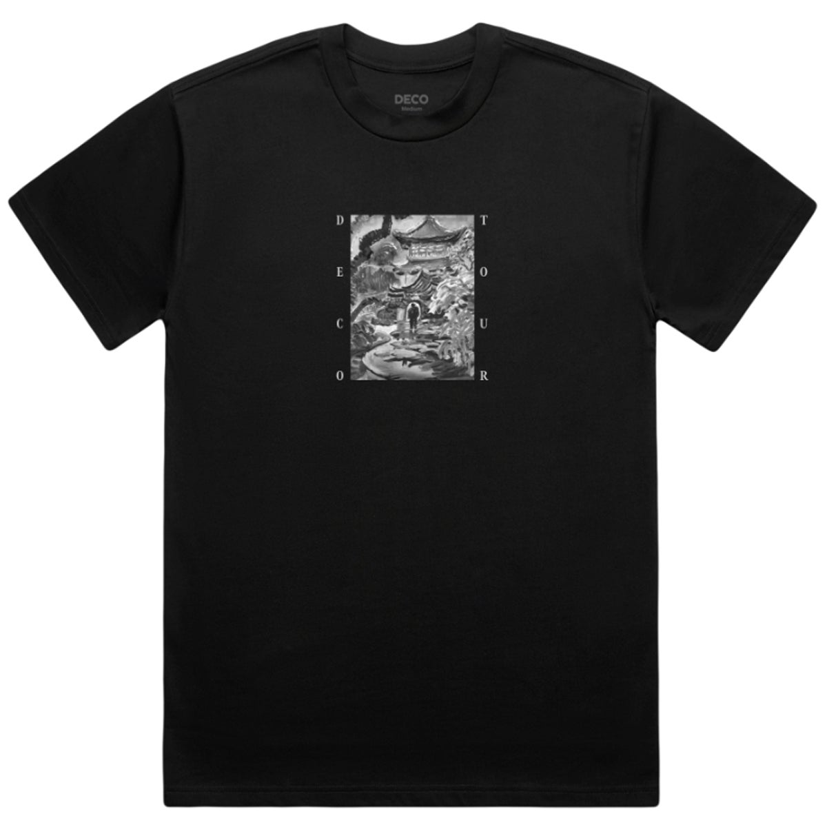 Deco Temple Tour Tee in Black | Boardertown AU