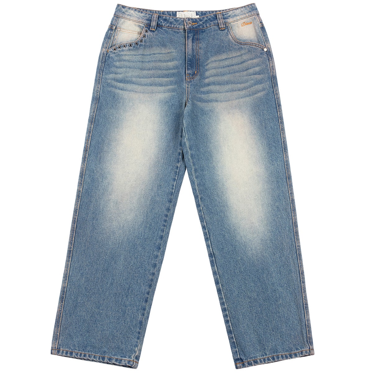 Dime Classic Relaxed Denim Pants in Sandblasted Indigo | Boardertown US