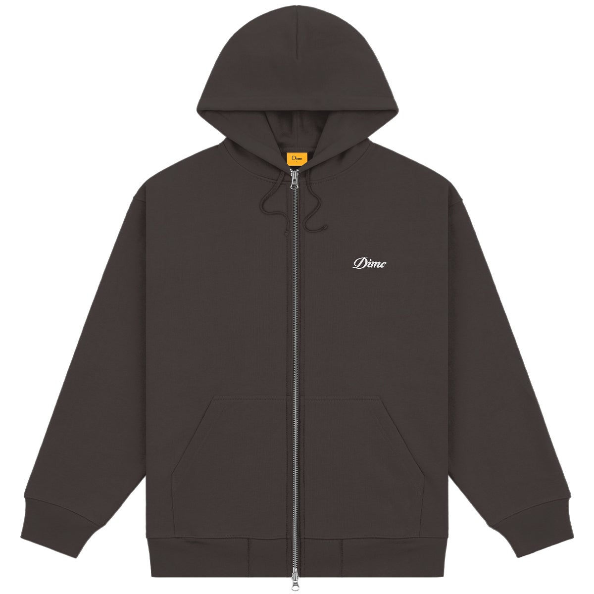 Dime Cursive Small Logo Zip Hood in Vintage Black | Boardertown AU