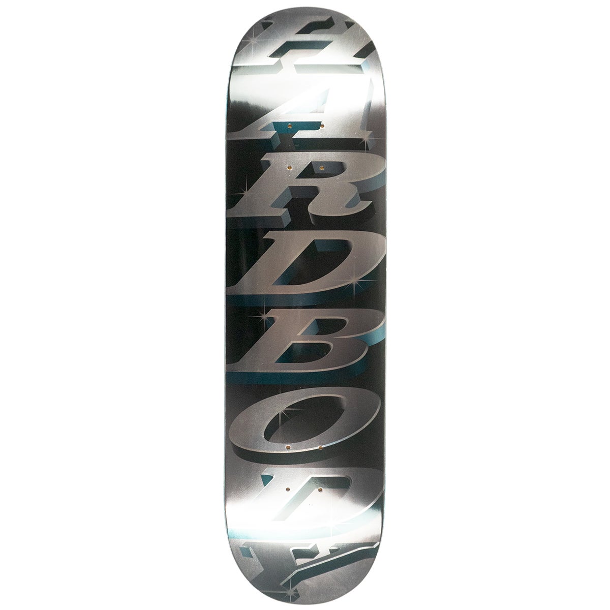 Hardbody Stacked Logo Skateboard Deck in Navy/Grey | Boardertown