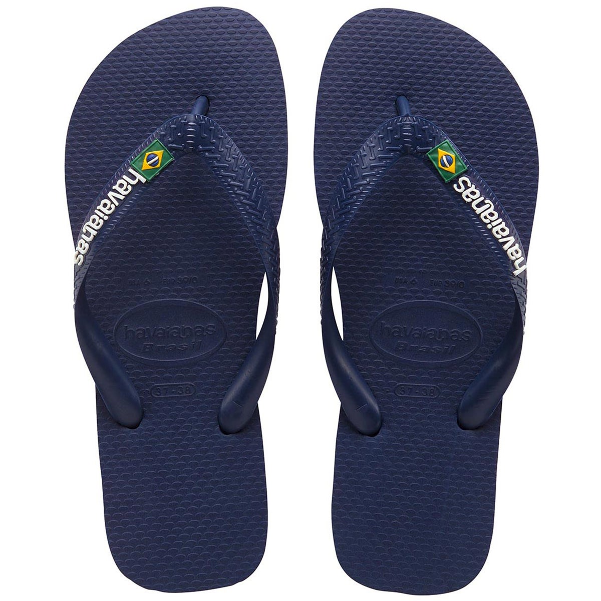 Havaianas Kids Brazil Logo Jandal in Navy | Boardertown