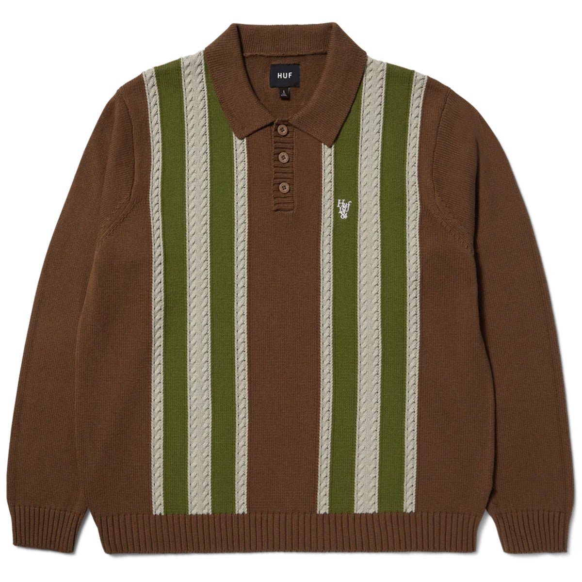 Huf Cambridge Sweater in Mud | Boardertown