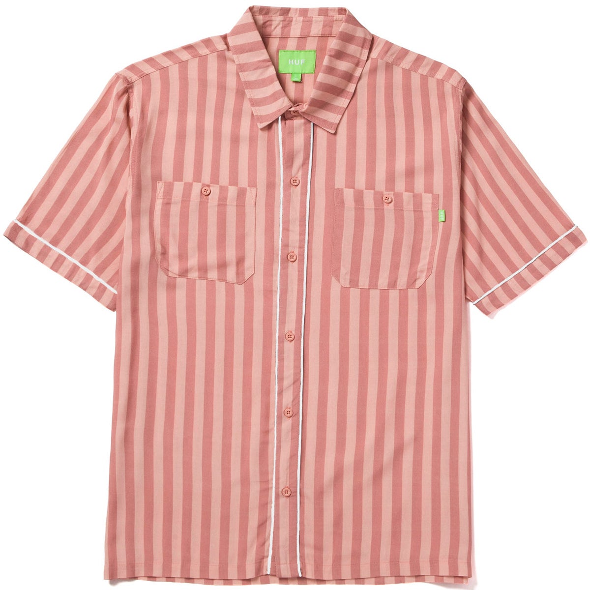 Huf Soho S/S Woven Top in Rose | Boardertown