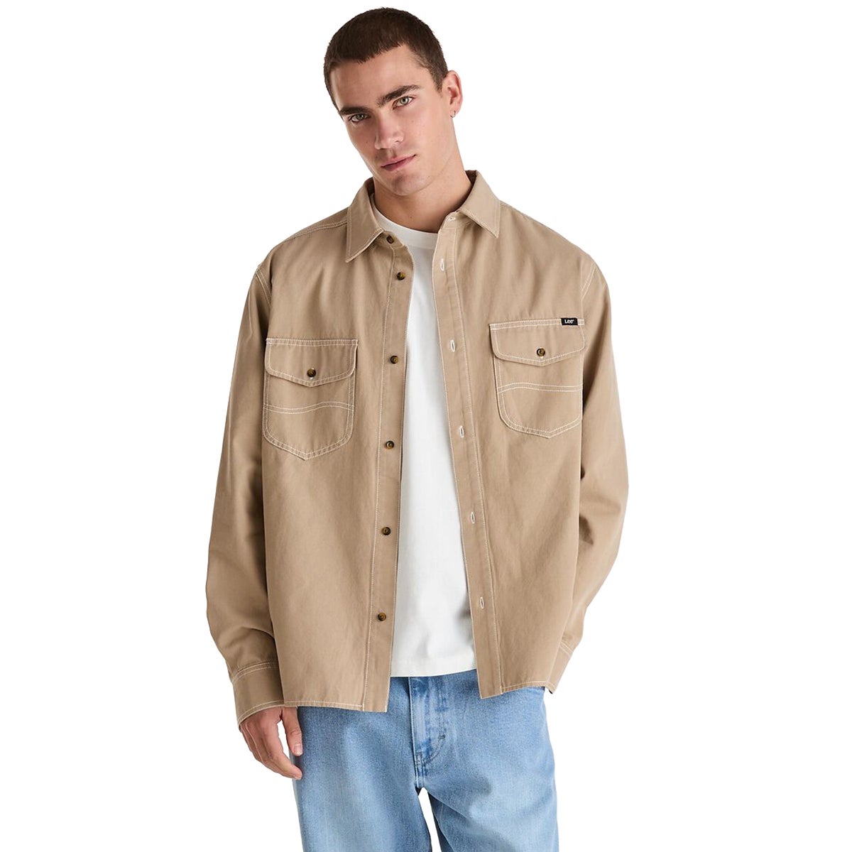 Lee Dustin L/S Shirt in Union Stone | Boardertown