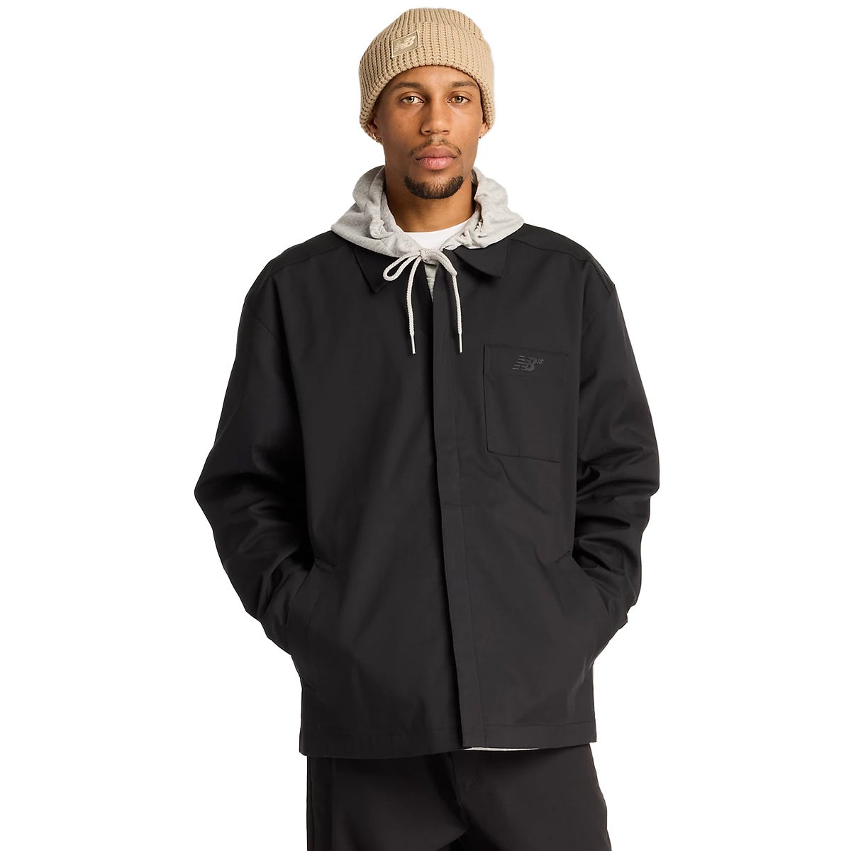 NB Numeric Woven Jacket in Black | Boardertown