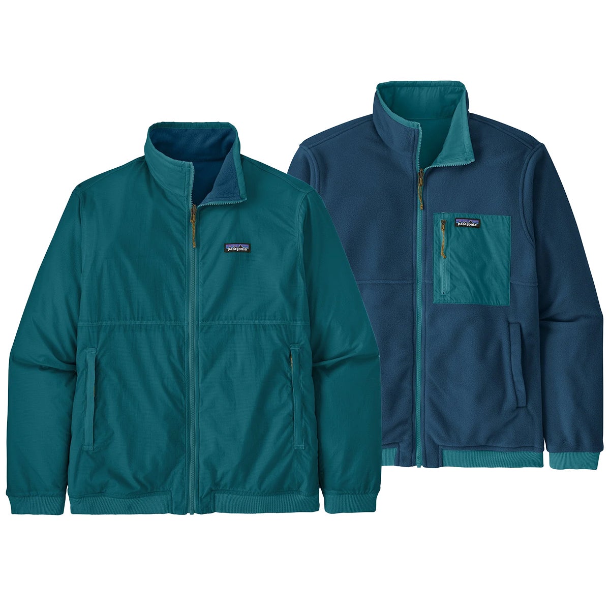 Patagonia Reversible Shelled Microdini Jacket in Belay Blue | Boardertown
