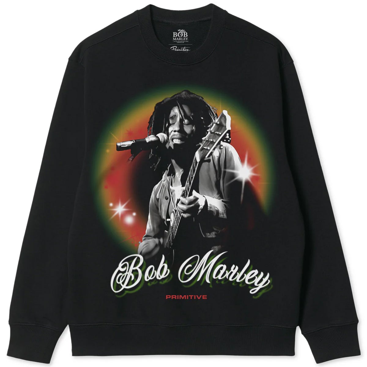 Primitive X Bob Marley Dreams Crew in Black | Boardertown