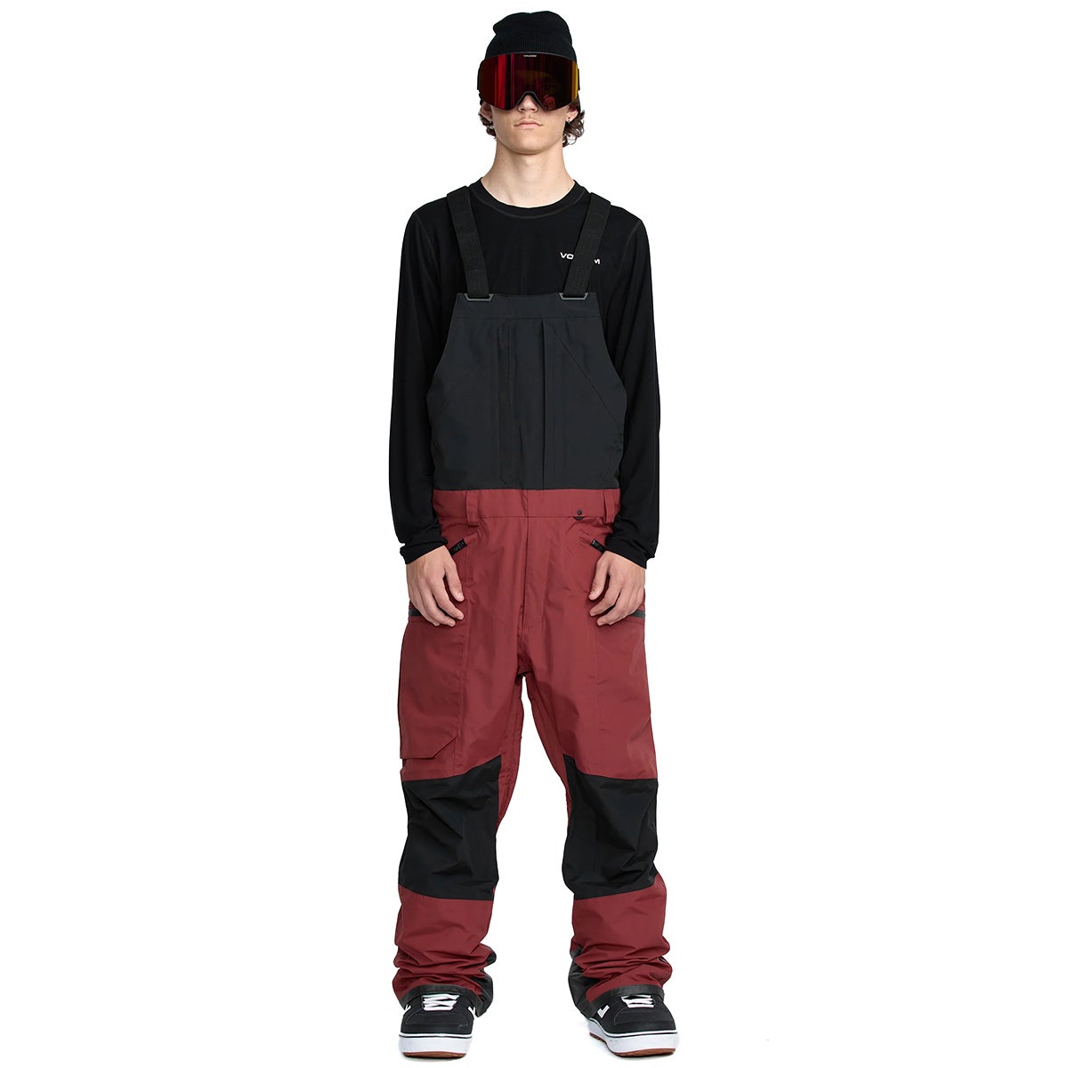 Volcom Rain Gore-Tex Bib Overall in Burnt Red | Boardertown