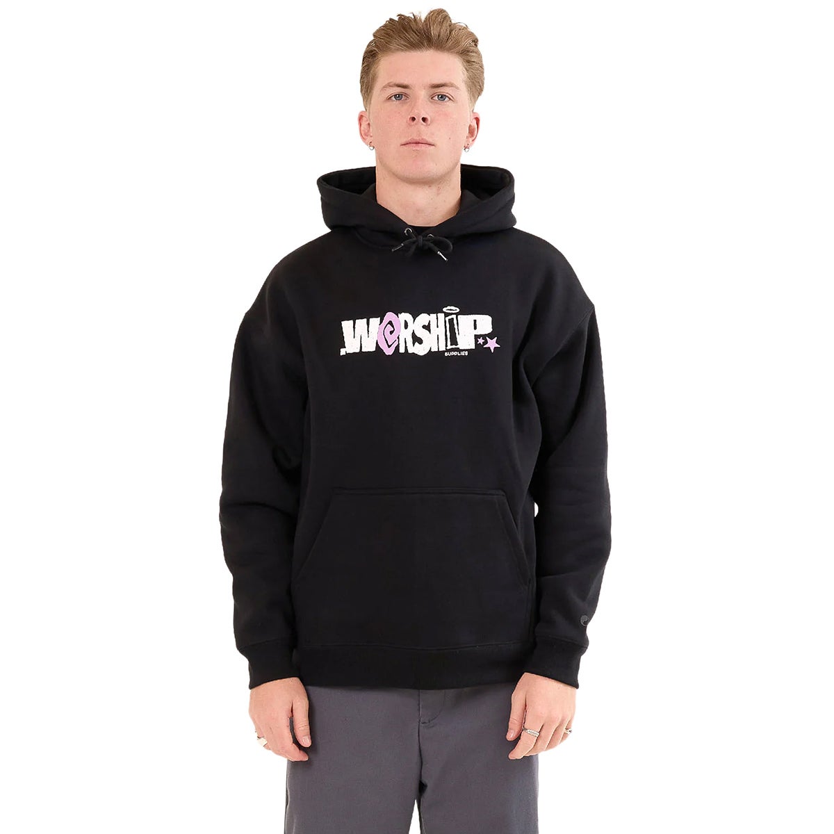 Worship Chico Pull Over Hood in Black | Boardertown